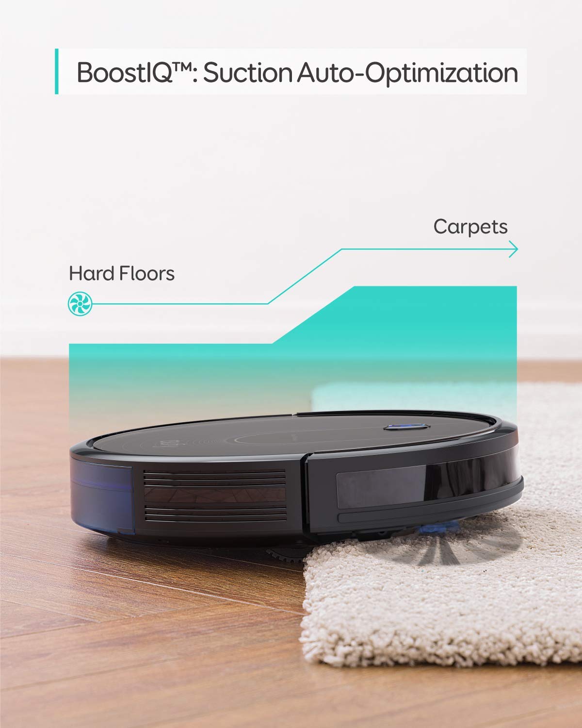 eufy [BoostIQ] RoboVac 12, Robot Vacuum Cleaner, Upgraded, Quiet, Self-Charging Robotic Vacuum Cleaner, Cleans Hard Floors to Medium-Pile Carpets (Renewed)