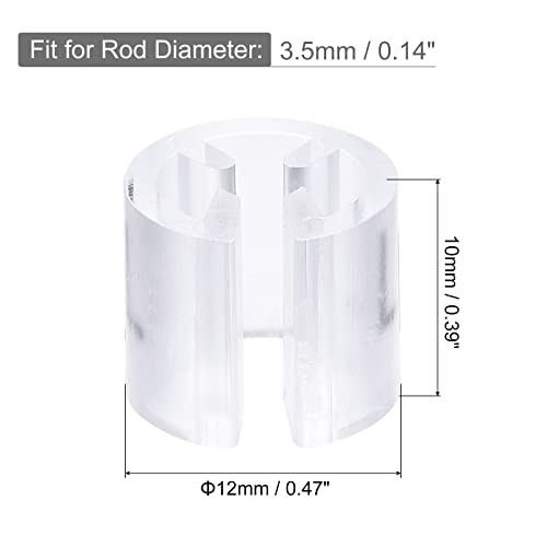MECCANIXITY Clothes Hanger Marker L Fit 3.5mm Rod for Garment Color Coding Clear Count 100