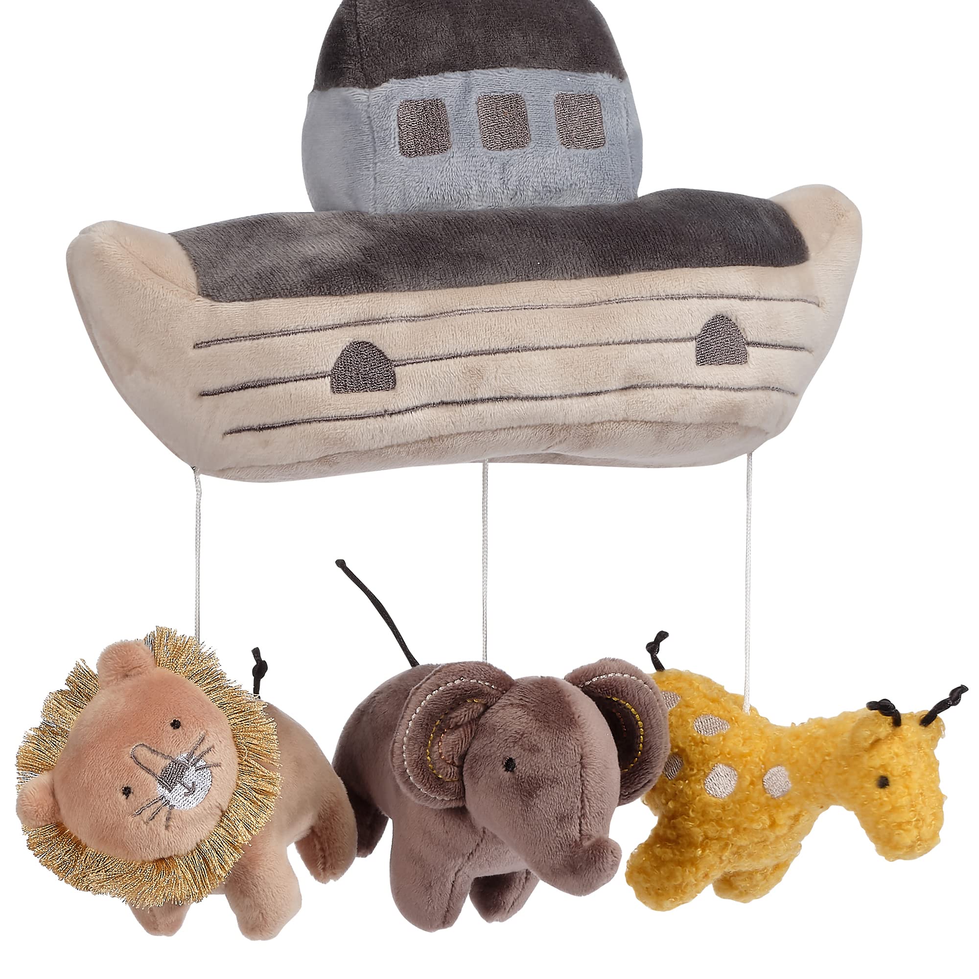 Lambs & Ivy Baby Noah Ark with Animals Musical Baby Crib Mobile Soother Toy