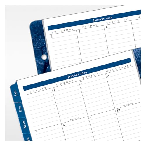 FranklinCovey - Monticello Two Page Per Day Ring-Bound Planner (Classic, Jan 2024 - Dec 2024)