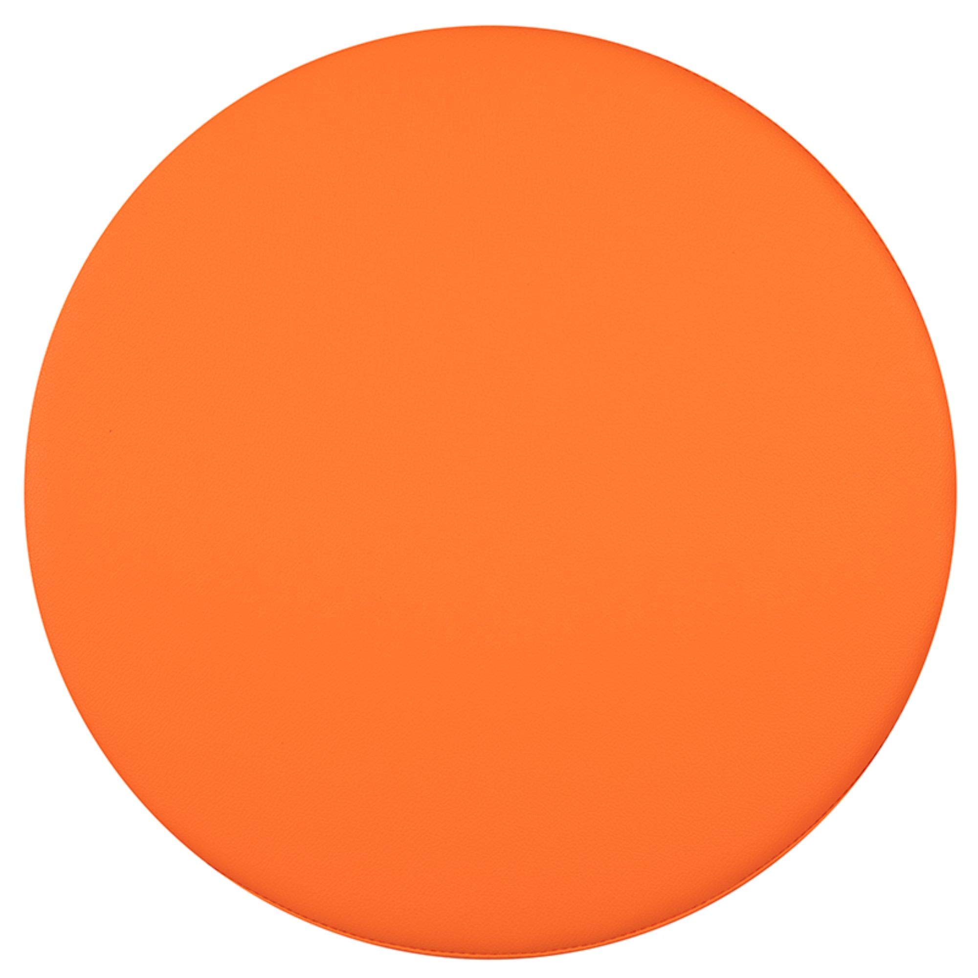 Flash Furniture Nicholas Soft Seating Flexible Circle for Classrooms and Common Spaces - 18" Seat Height (Orange)