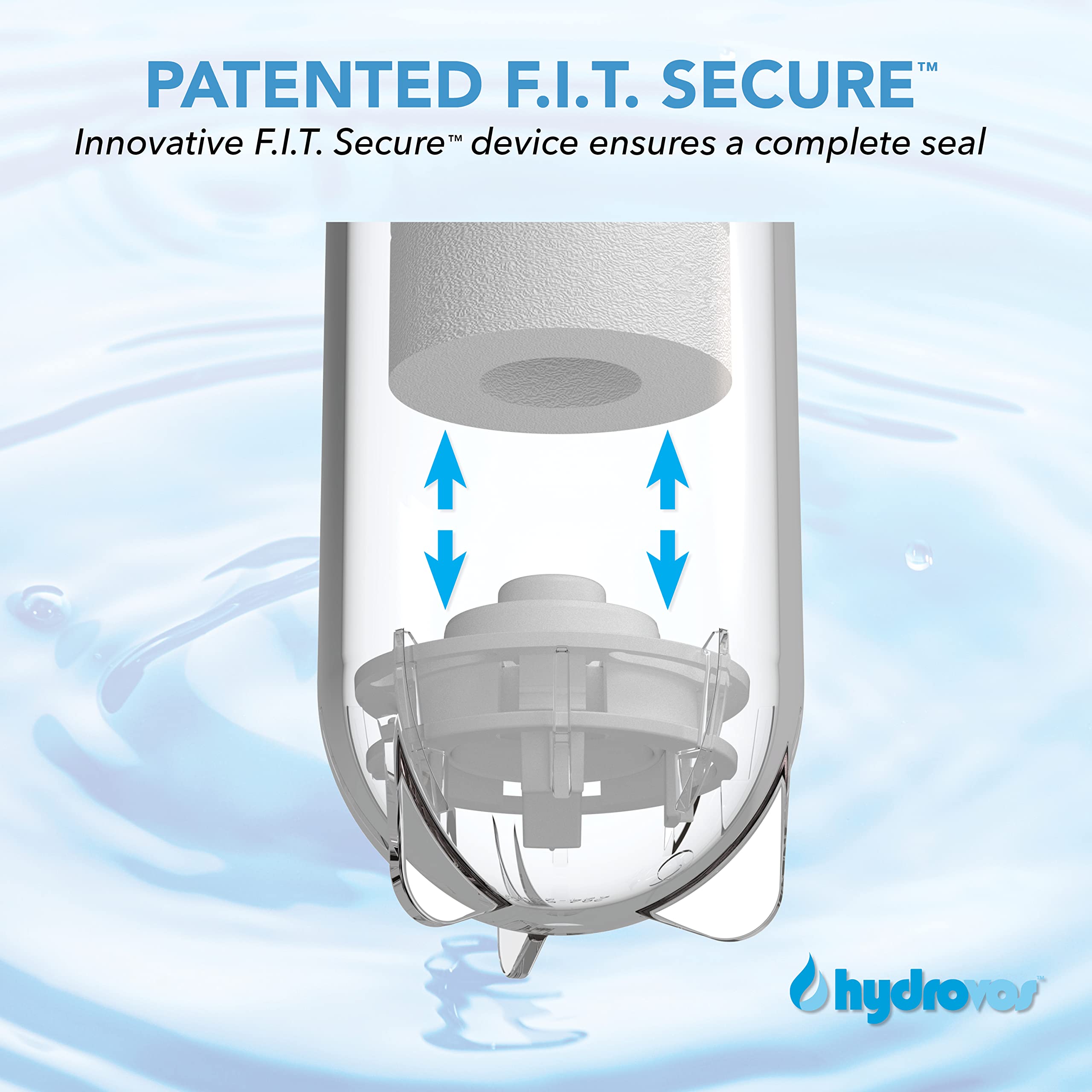 HYDROVOS 10-Inch Whole House Water Filter System, NSF Certified Reduces Sediment, Features 3/4” Stainless Steel Ports, Built-in Pressure Relief and Bypass Valve, One 5-Micron Water Filter Included