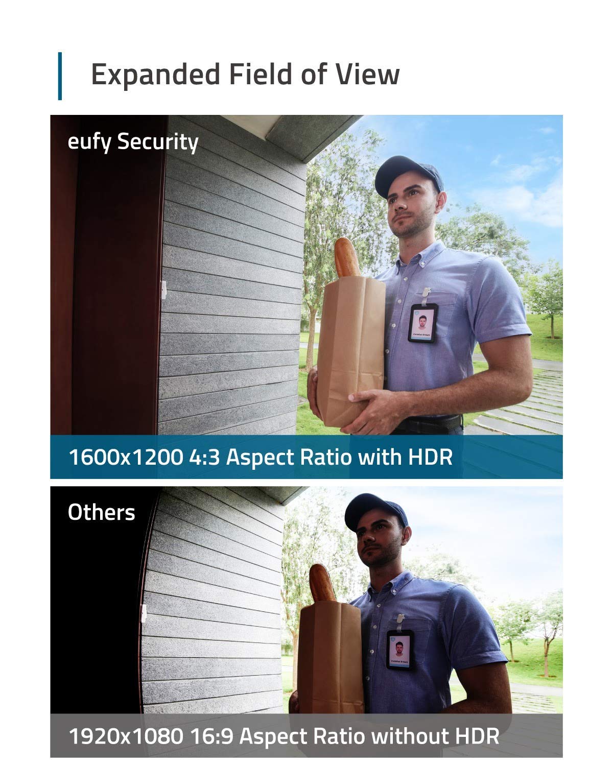 eufy Security, Wi-Fi Video Doorbell, 1080p-Grade Resolution, No Monthly Fee, Secure Local Storage, Human Detection, 2-way Audio, Free Wireless Chime-Requires Existing Doorbell Wires (Renewed)
