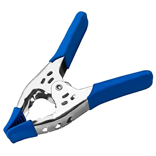 Lot of 12-6" inch Spring Clamp Large Super Heavy Duty Spring Metal Blue - 2.5 inch Jaw opening