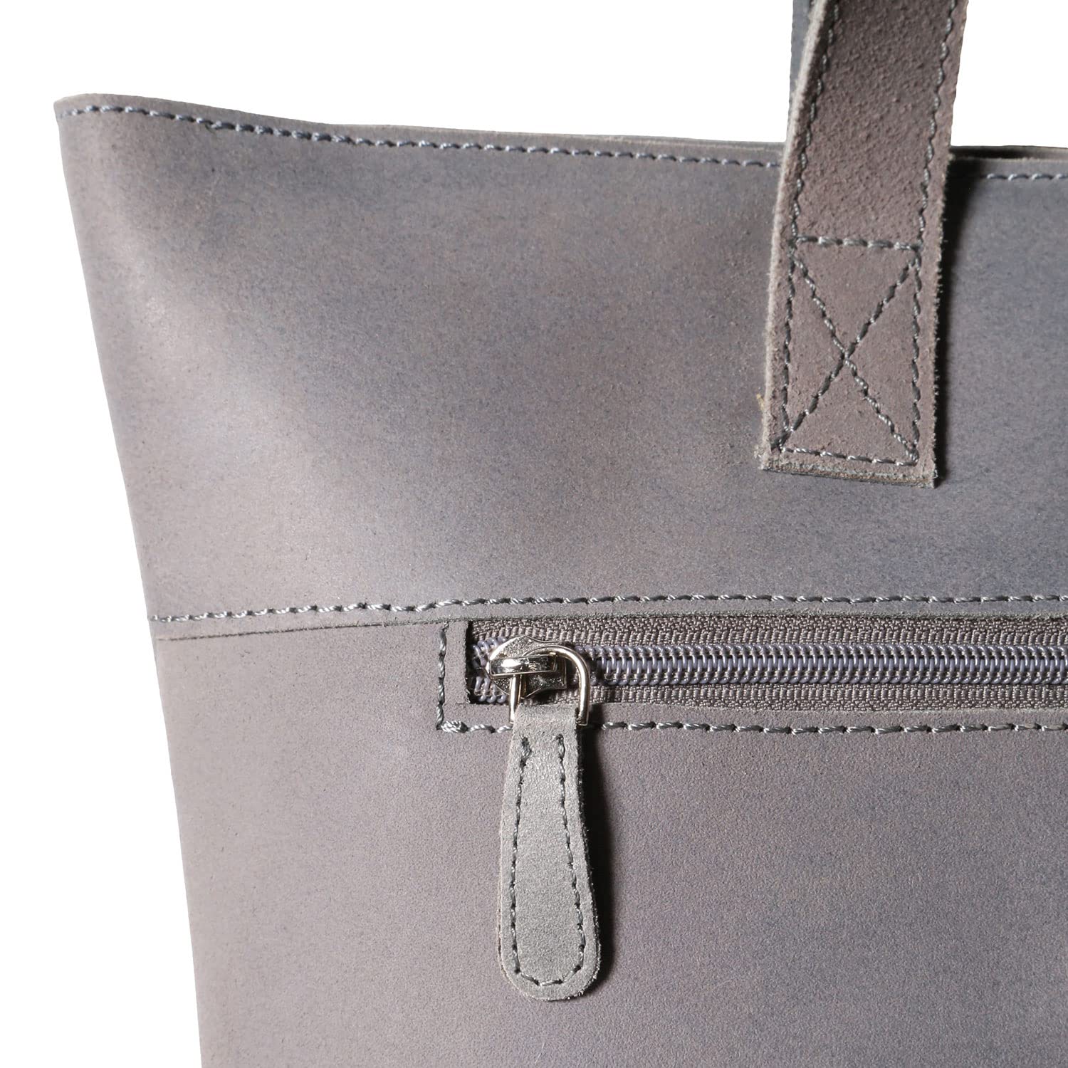 FLORIANA Genuine Leather Purse Large Leather Tote Bag Women's Shoulder Bag - Stone