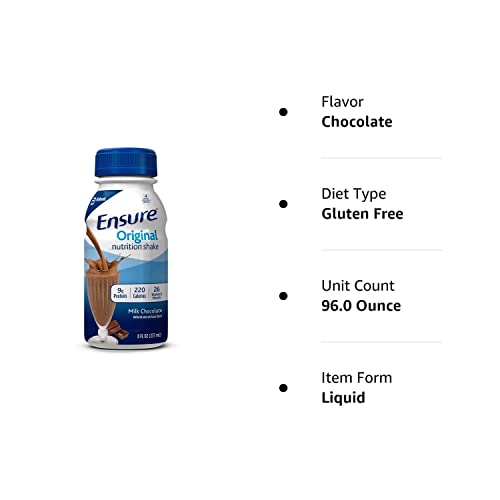 Ensure Original Nutrition Shake, Milk Chocolate, 8 Ounces, 12 Count