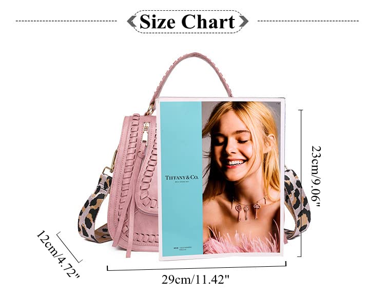 HANDAFA Convertible Satchel Handbag Woven Leopard Shoulder Hnadbag Crossbody With Gituar Strap For Women(Grey)