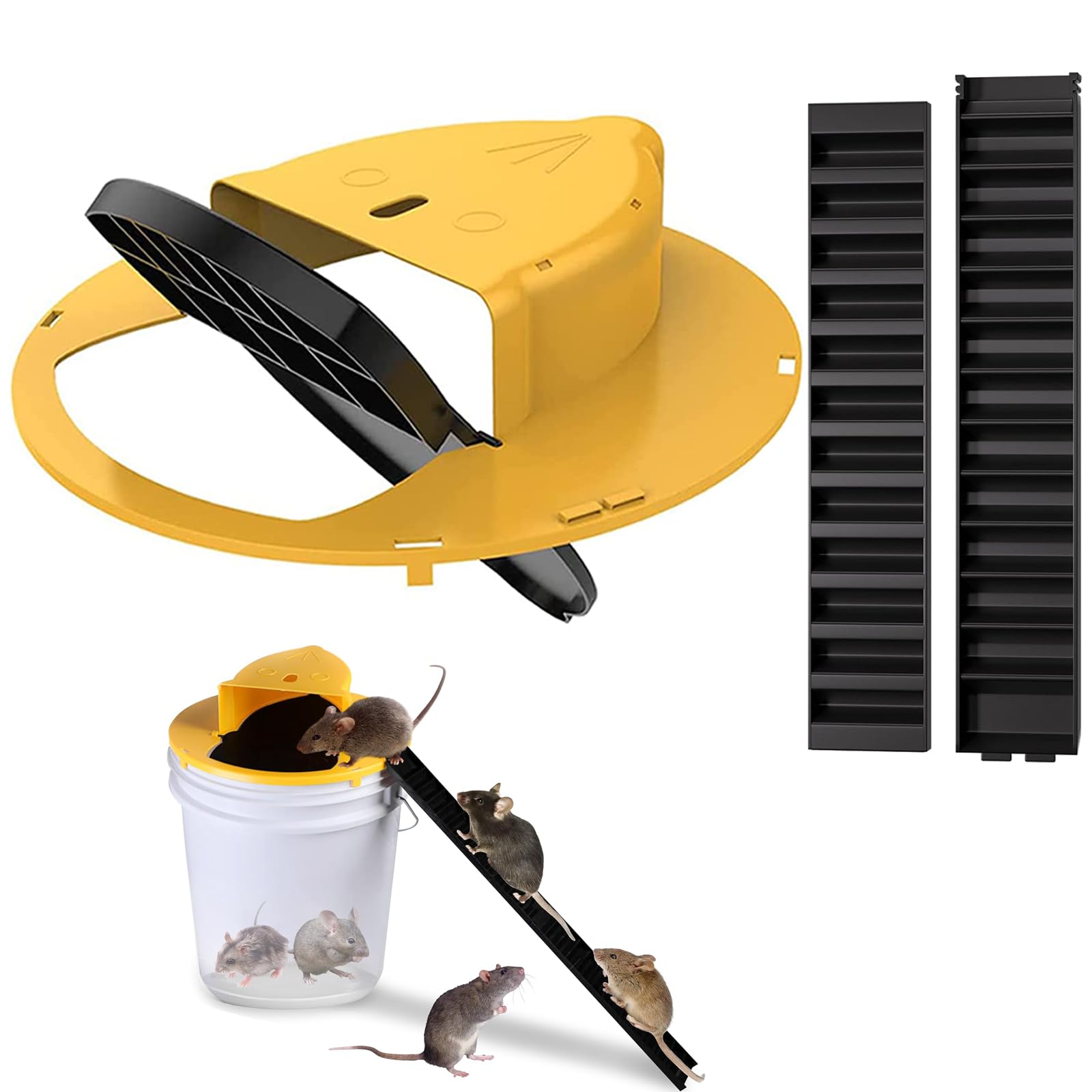 Mouse Rat Trap Bucket,5 Gallon Mouse Rat Traps Indoor for Home,Bucket Lid Rat Traps Indoor Outdoor,Reusable Mouse Catching Tool.