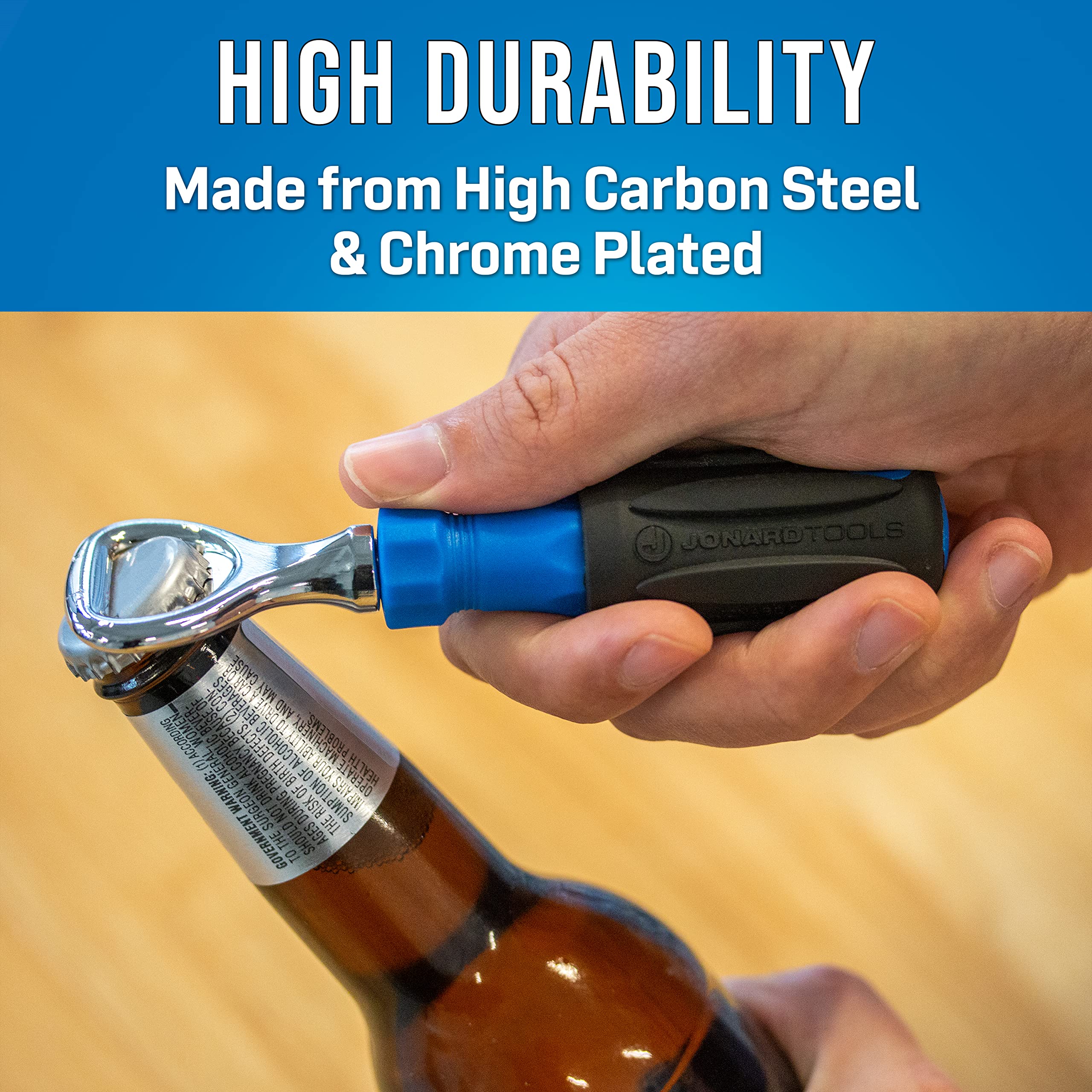 Jonard Tools BO-1 Bottle Opener with Cushion Grip Handle Small