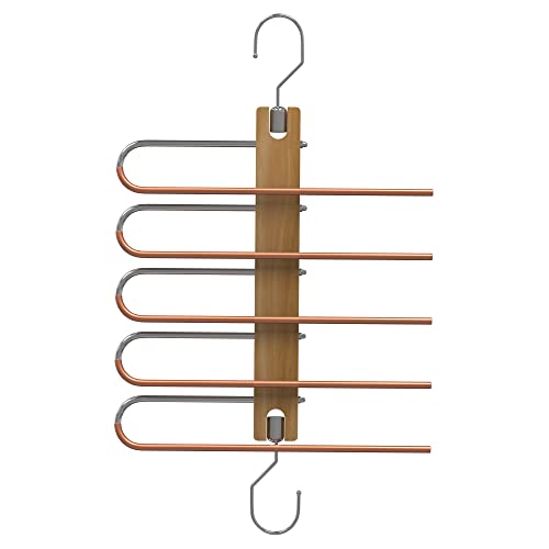 Pants Hangers Space Saving - Closet Hangers Space Saver - Scarf Organizer - Multi Functional Pants Rack - Jeans Hanger - Pant Hangers - Multifunctional Hanger Clothes - 5-in-1 Folding Trouser Hanger