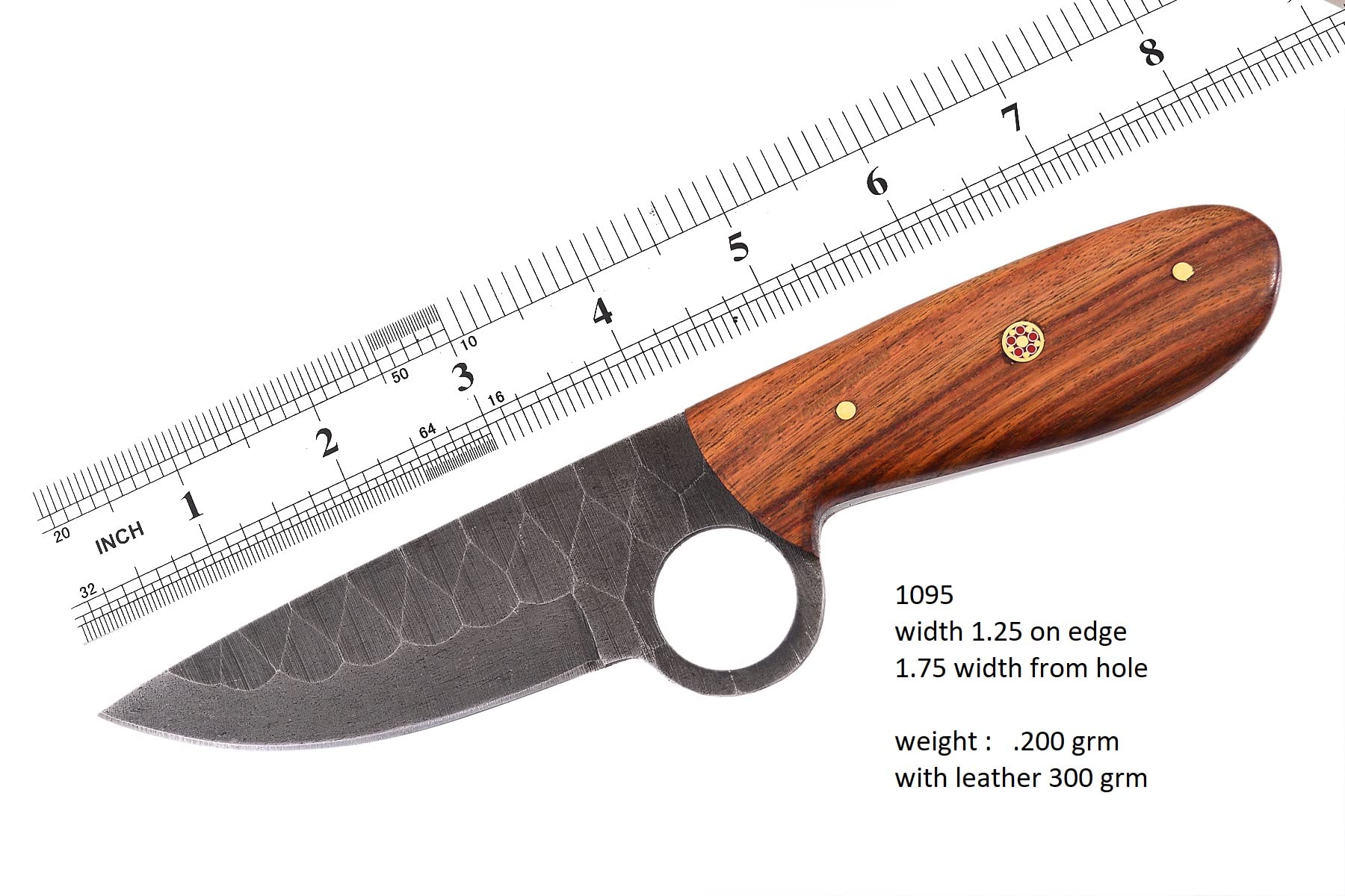 HANDCRAFT GOODS Handmade Hunting Knife with Leather Sheath Fixed Blade Bushcraft Knife1095 Carbon Steel knife-Camping knife Skinner Knife for Men