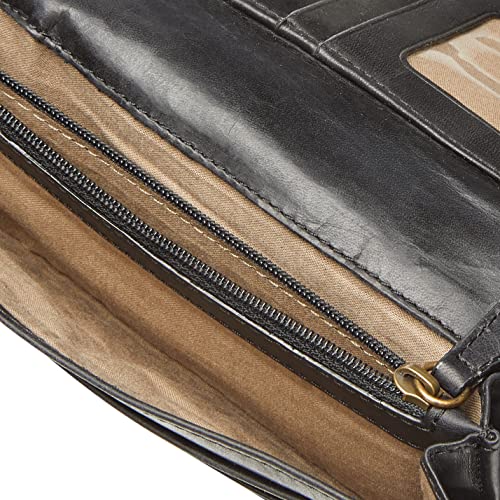 Frye Melissa Basket Woven Wallet, Black