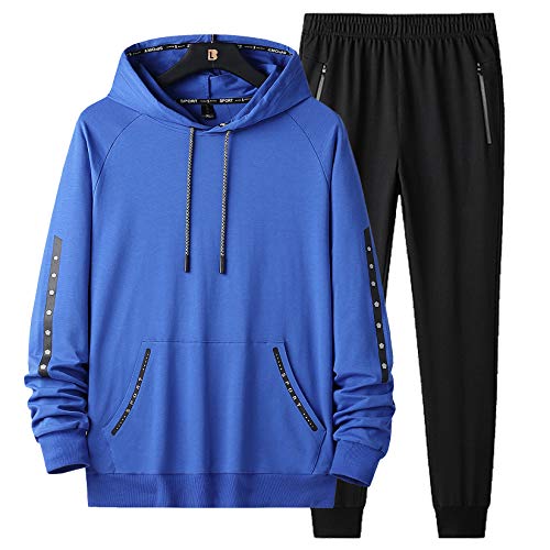 DOSLAVIDA Men's Tracksuit Long Sleeve Athletic Sweat Suits 2 Piece Outfit Running Jogging Sweatsuit With Hood