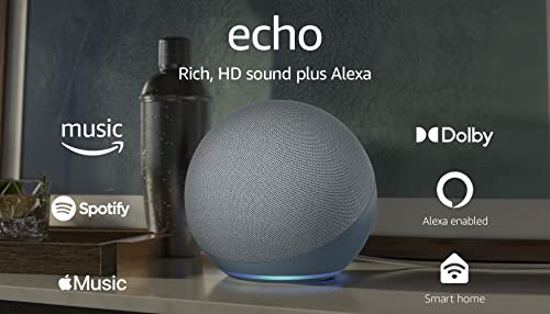 Echo (4th Gen) | With premium sound, smart home hub, and Alexa | Twilight Blue
