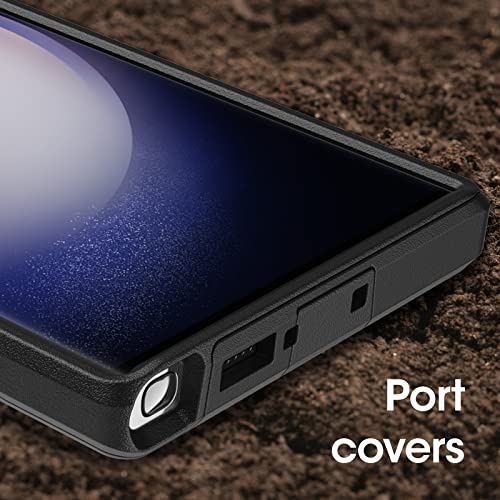 OtterBox Galaxy S23 Ultra Commuter Series Case - Single Unit Ships in Polybag, Ideal for Business Customers - BLACK, slim & tough, pocket-friendly, with port protection