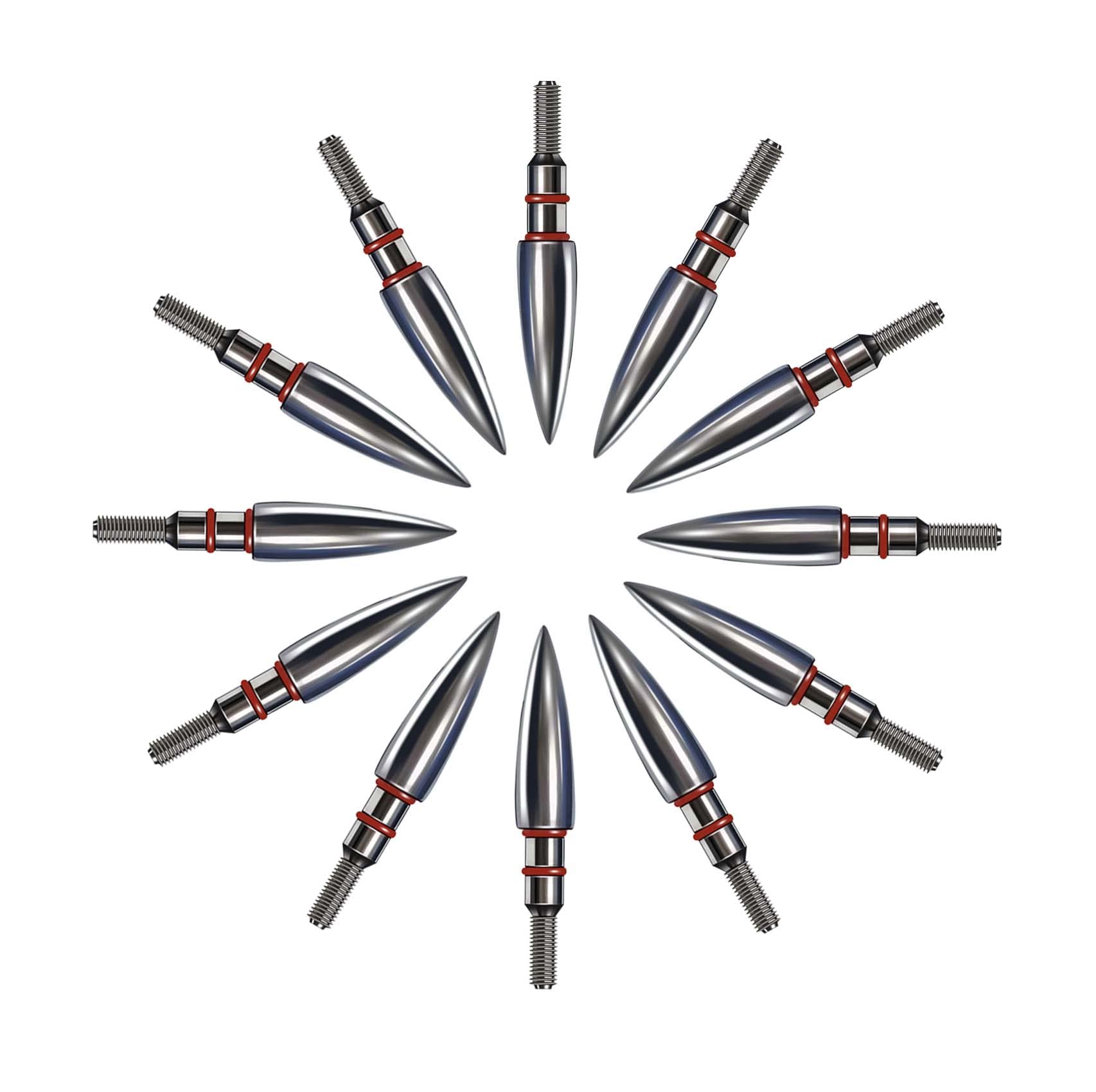 Field Point,Field Tips,100/125/150/200 Grain Field Points, Hunting Arrow Pointed,Archery Points,Top Hat Archery Points,12 Per Dozen (5/16"-100)