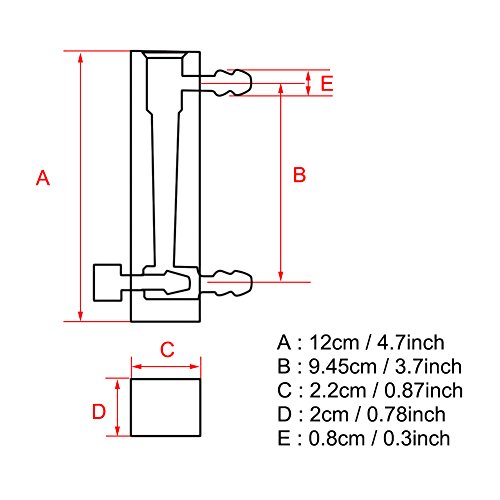 LZQ-7 Flowmeter 2-20LPM Acrylic Air Gas Flowmeter with Control Valve for Measuring Controlling Gas Flow