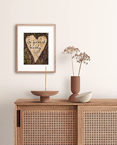 St Joan of Arc 11x14 Gallery Style Print by Soul Sunshine | Unframed 'Go Forward'' Bible Verses Wall Decor Poster Prints | Rustic Wall Decor, Tree Love Heart, Home Wall Decor | Home Decoration