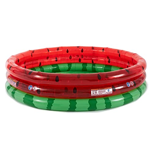 Intex 66-Inch Round Inflatable Outdoor Kids Swimming and Wading Watermelon Pool for Ages 2 and Up