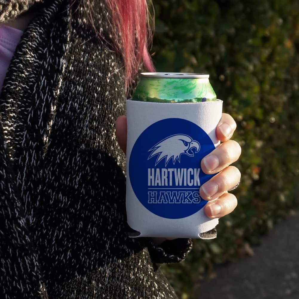Hartwick College Primary Logo Can Cooler - Drink Sleeve Hugger Collapsible Insulator - Beverage Insulated Holder