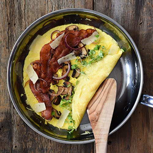 Hestan - NanoBond Collection - Titanium Stainless Steel 8.5-Inch Frying Pan - Toxin, PFAS, & Chemical Free Clean Cookware, Induction Cooktop Compatible