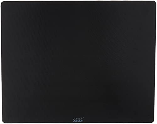 Joseph Joseph Worktop Saver Glass Cutting Board and Serving Board Heat Resistant, 15.8-in x 19.7-in, Black