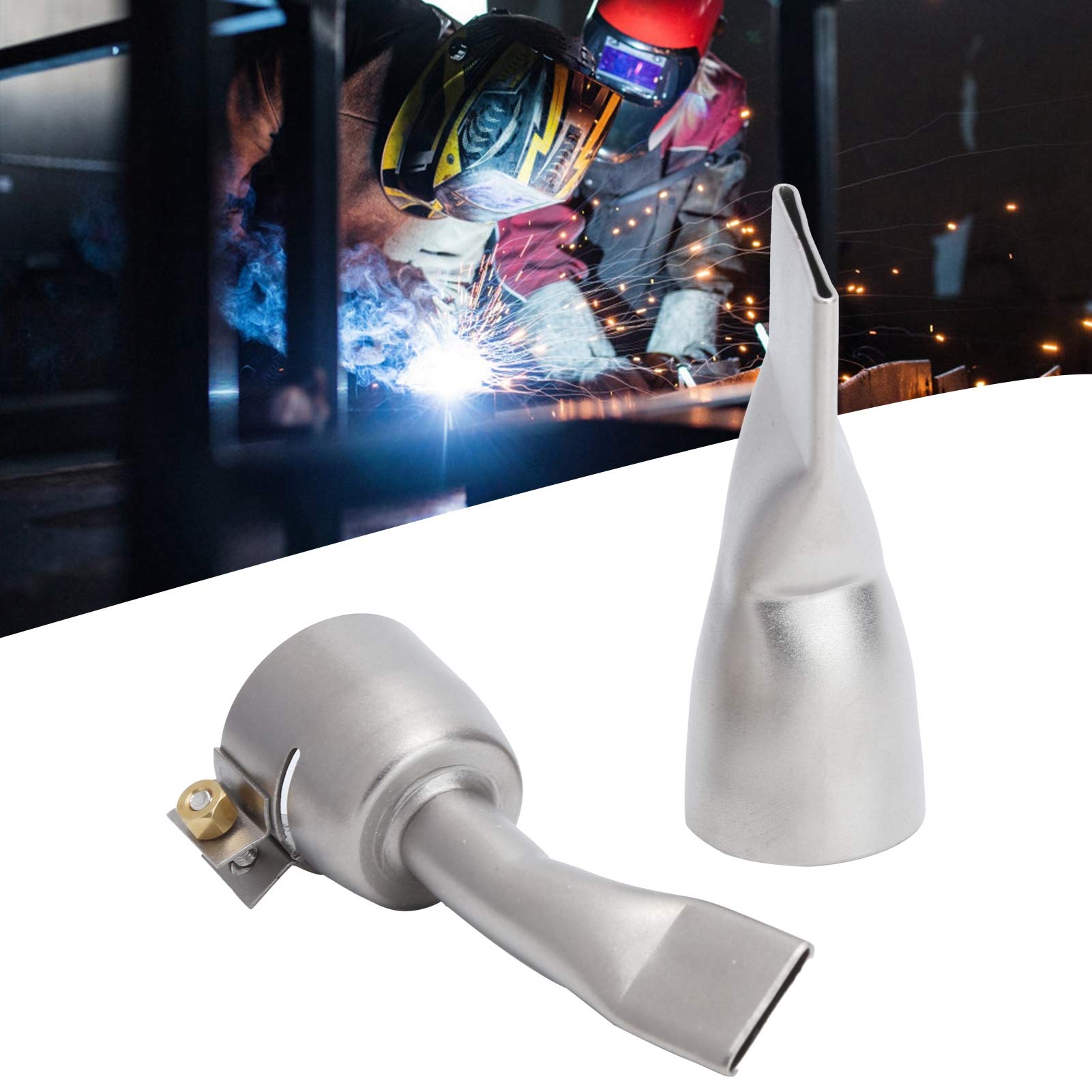 Hyuduo Flat Welding Nozzle, Stainless Steel Alloy Heat Nozzle Welding Equipment Hot Air Nozzle for Welder Tool Stainless Steel Hot Air or Welding Machine,sanding tools
