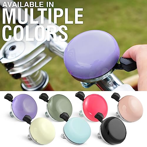 MARQUE Beach Cruiser Bike Bell β Classic Bicycle Bell Design for Adults and Kids with Traditional Ring Sound (Purple)