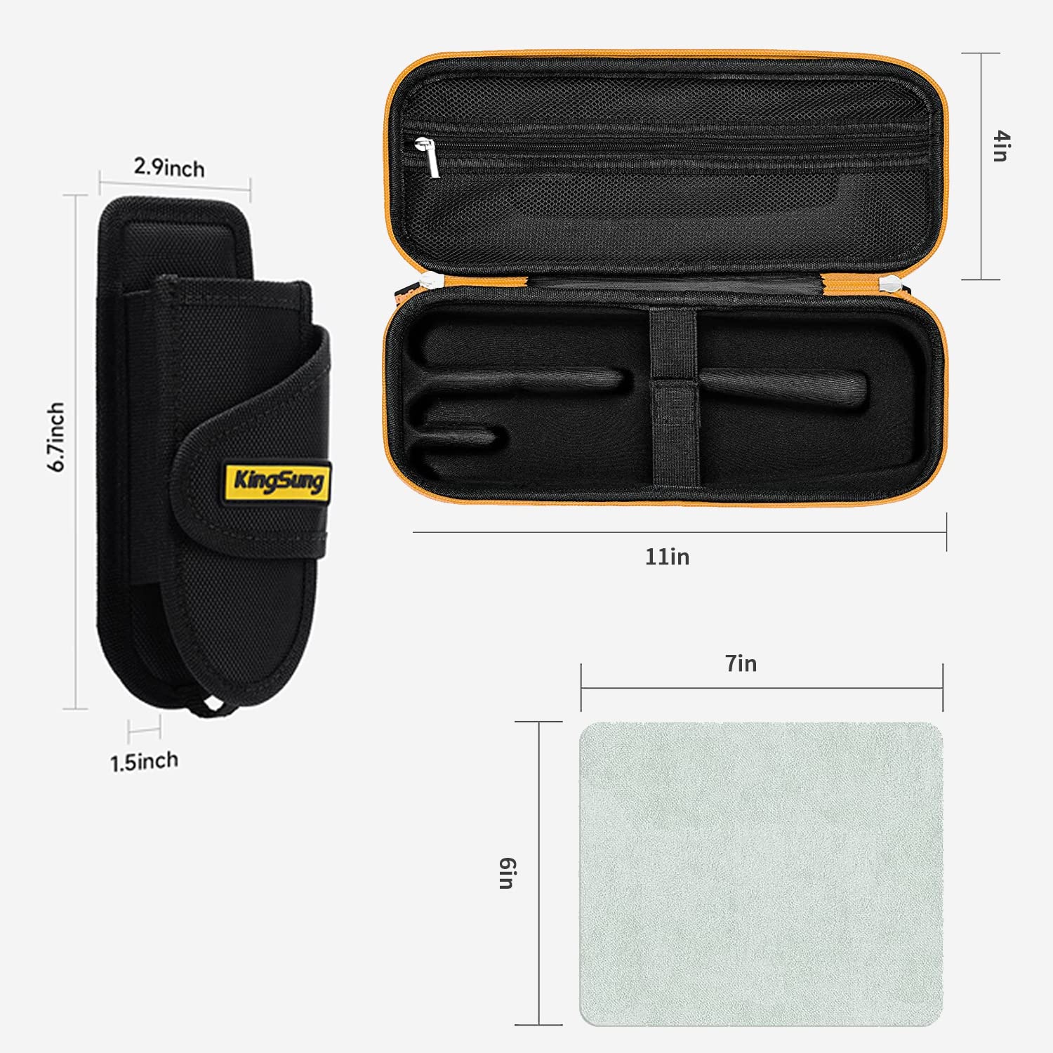 KingSung Hard Case Bundle with Tester Meter Holster Replacement for Fluke T5-1000/T5-600/T6-1000/T6-600/T+PRO Voltage Continuity,3D Molded Appearance and Real Machine Custom Lining