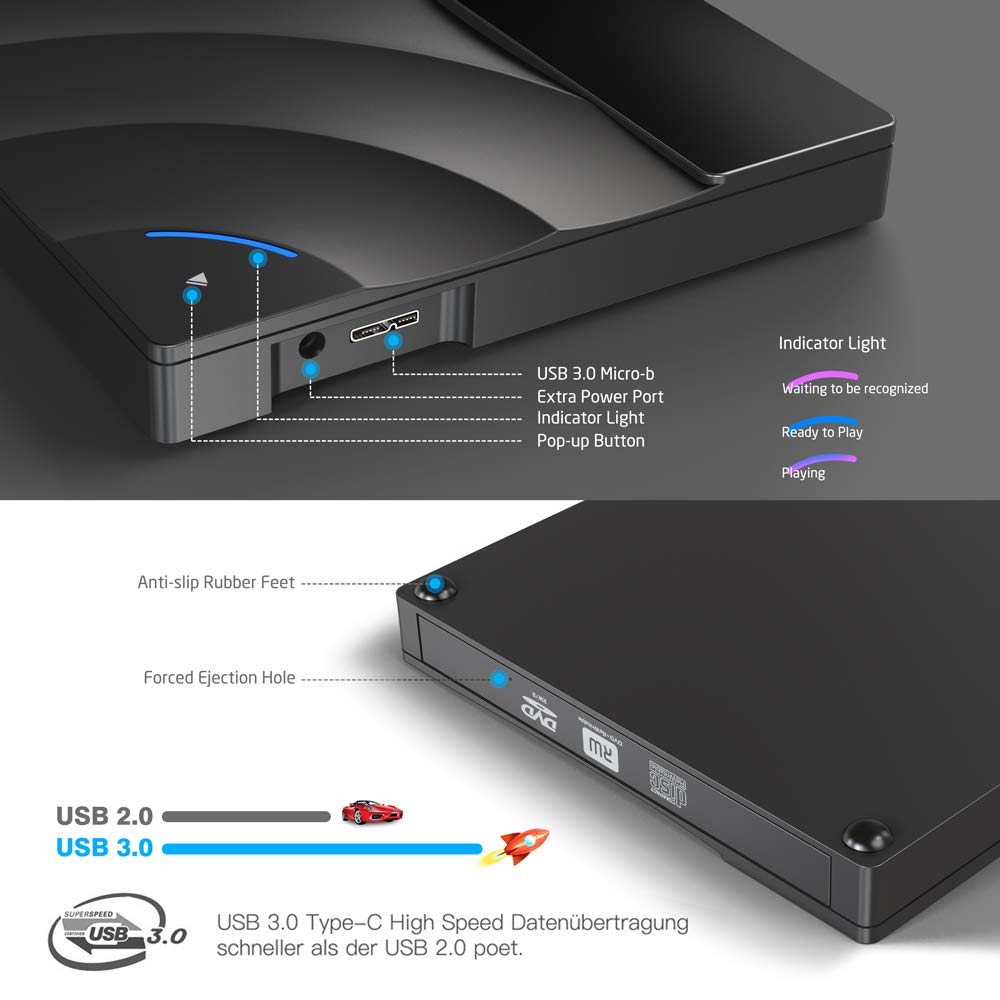 External CD DVD Drive Upgraded Version