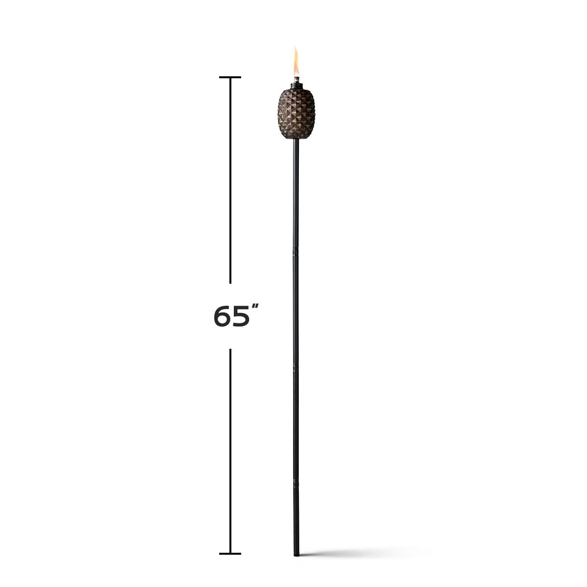 TIKI Brand Convertible 65 Inch Torch Glass Pineapple Copper