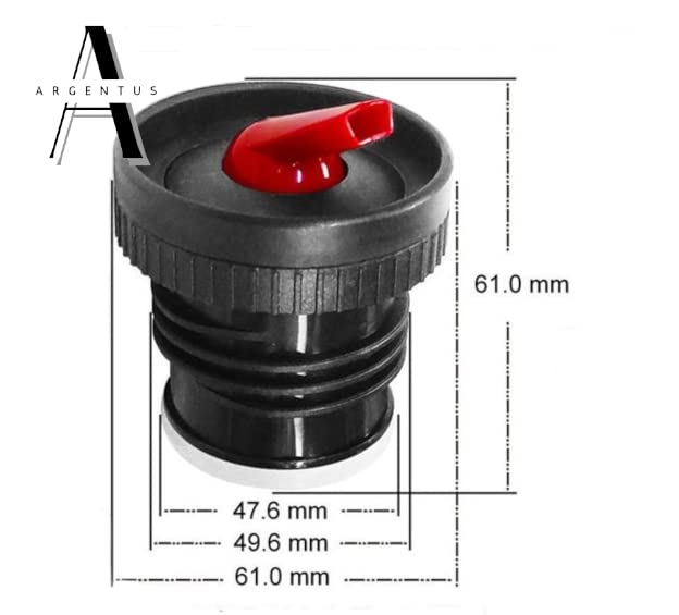 Stanley Thermos Stopper Pico de Mate Replacement Part For Classic Vacuum Insulated Wide Mouth Bottle Thermos (1.1QT, 1.5QT, 2QT) (Black-Red, Set of 2)