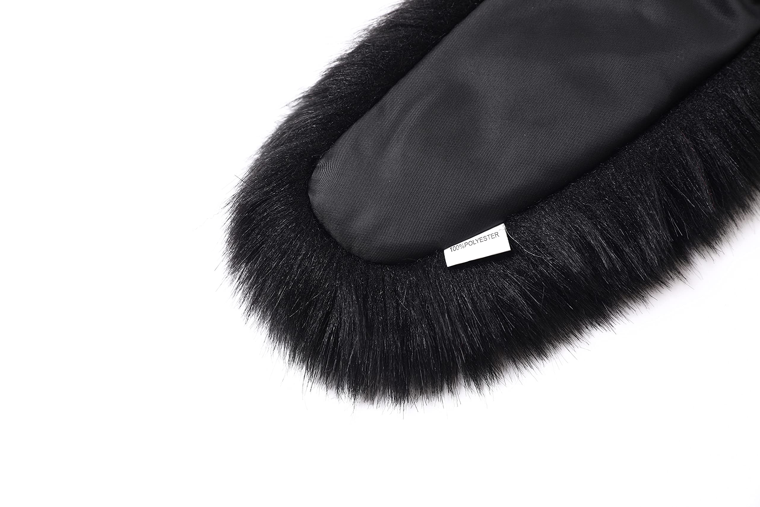Dikoaina Women's Faux Fur Neck Scarf Wrap Collar One Size