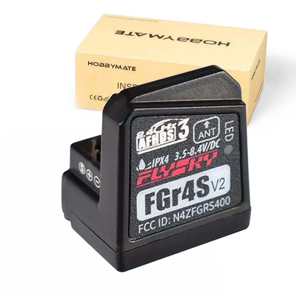 Flysky Noble NB4 Rc Transmitter Receiver FGr4 V2 & FGr4s V2 4 Channels, 2.4GHz Rc Car Remote Controller 4 Channel AFHDS 3 - HOBBYMATE