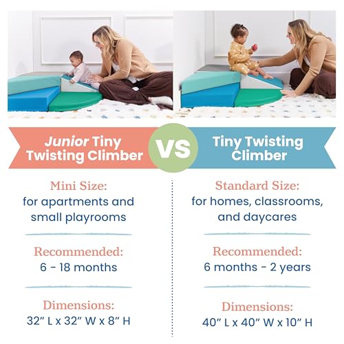 ECR4Kids SoftZone Junior Tiny Twisting Climber, Beginner Playset, Contemporary, 5-Piece