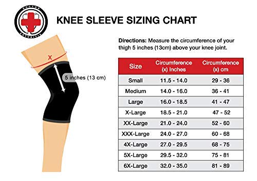 Doctor Developed Copper Knee Brace & Knee Compression Sleeve & Doctor Written Handbook -guaranteed relief for Arthritis, Tendonitis, Injury recovery, Knee support, Running & Weightlifting (5X-Large)