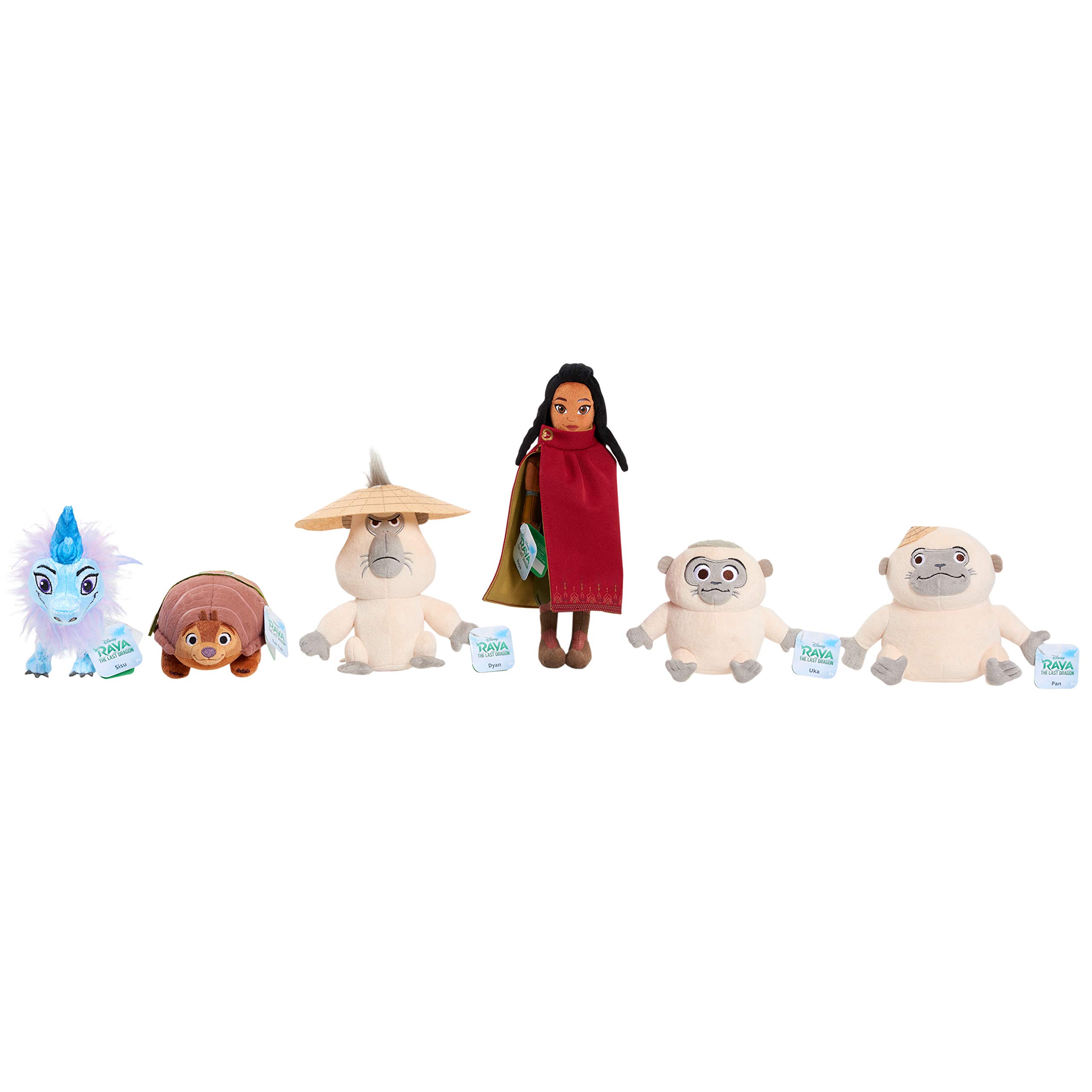 DISNEY Raya and The Last Dragon 5.6-Inch Small Pan Soft Plush, Stuffed Ongi Monkey, Officially Licensed Kids Toys for Ages 3 Up by Just Play