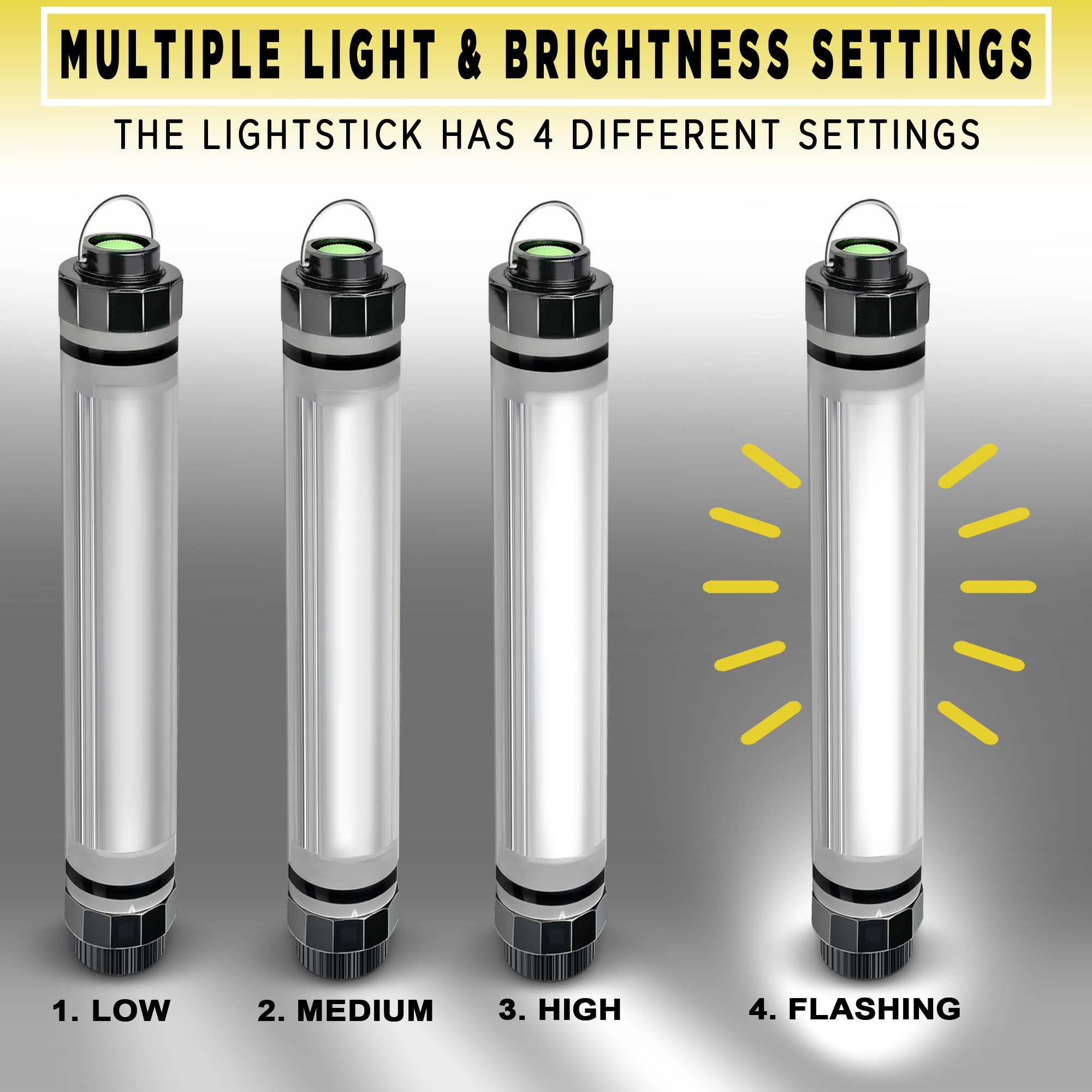 SunJack LightStick Camplight Standard – Waterproof Rechargeable Portable LED Flashlight with Power Bank Battery for Camping, Hiking, Backpacking, Swimming, Snorkeling, Boating, Emergency