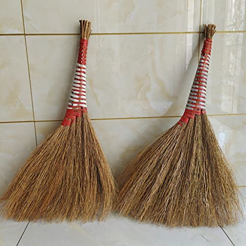 LYSLDH Iron Broom Broom Handmade Old-Fashioned Broom Household Courtyard Factory Rural Rough Melic Herb Extra Woven Thickened