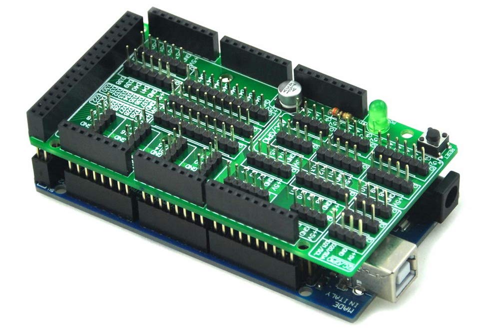 Electronics-Salon I/O Extension Board Kit for Arduino MEGA DIY. [SOLDERING REQUIRED]