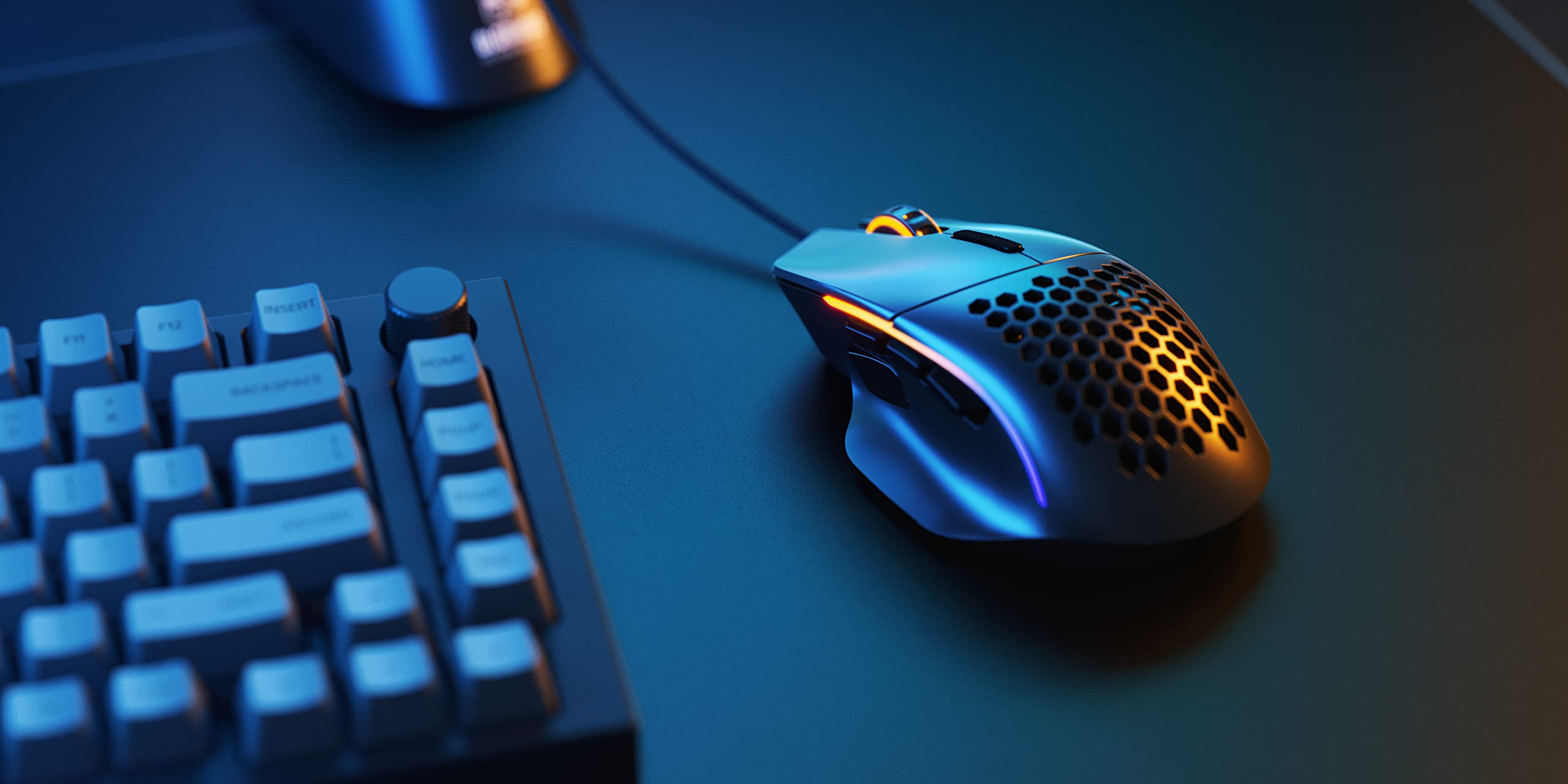 Glorious Gaming Model I Wired Gaming Mouse - 69g Superlight, 2 Swappable Buttons, RGB, PTFE Feet, 9 Programmable Buttons, Side Thumb Rest - Black