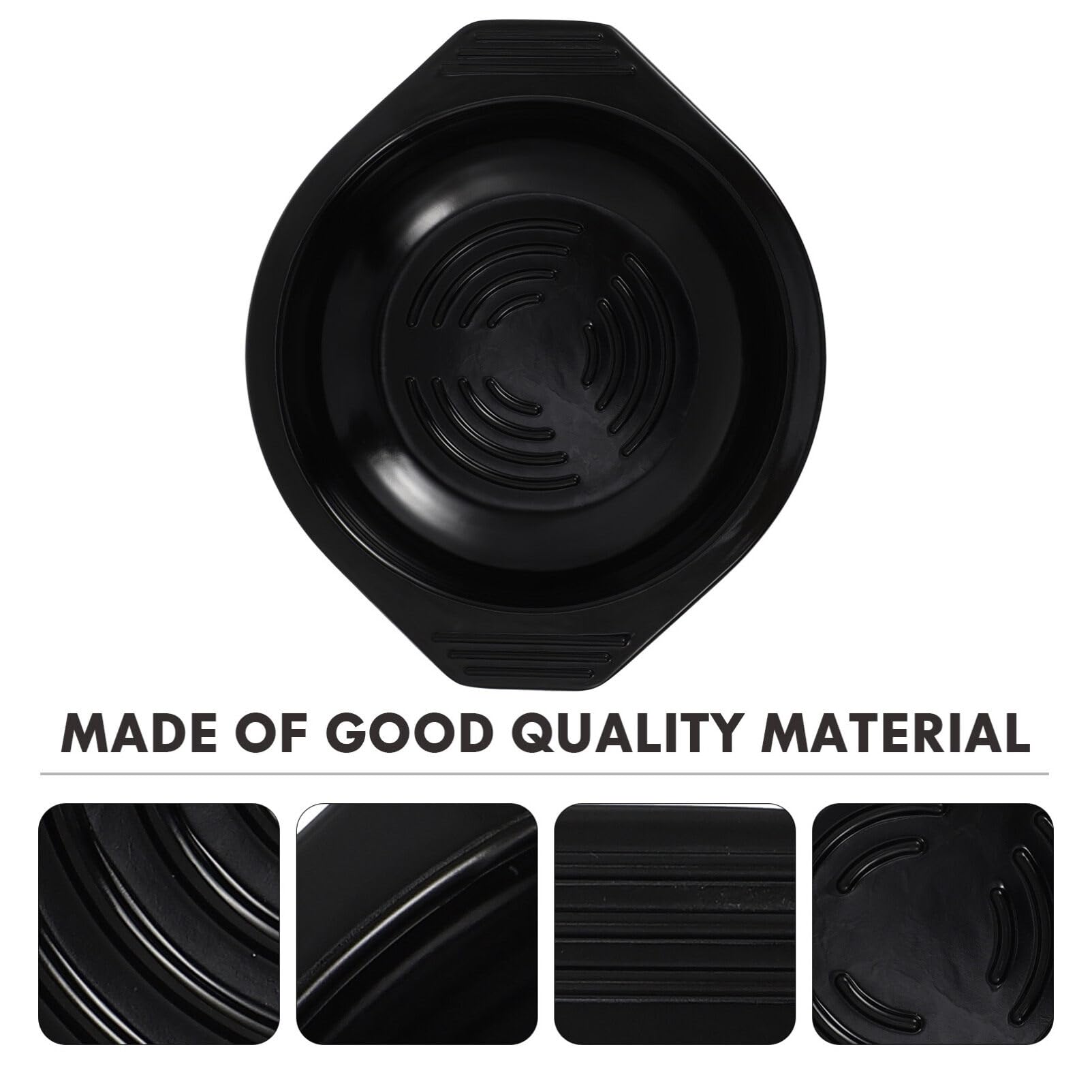 Hemoton Stone Bowl Trivet Bibimbap Bowl Tray Melamine Hot Pot Holder Mats for Korean Dolsot Soup Bowl Heat Resistant Pads Black