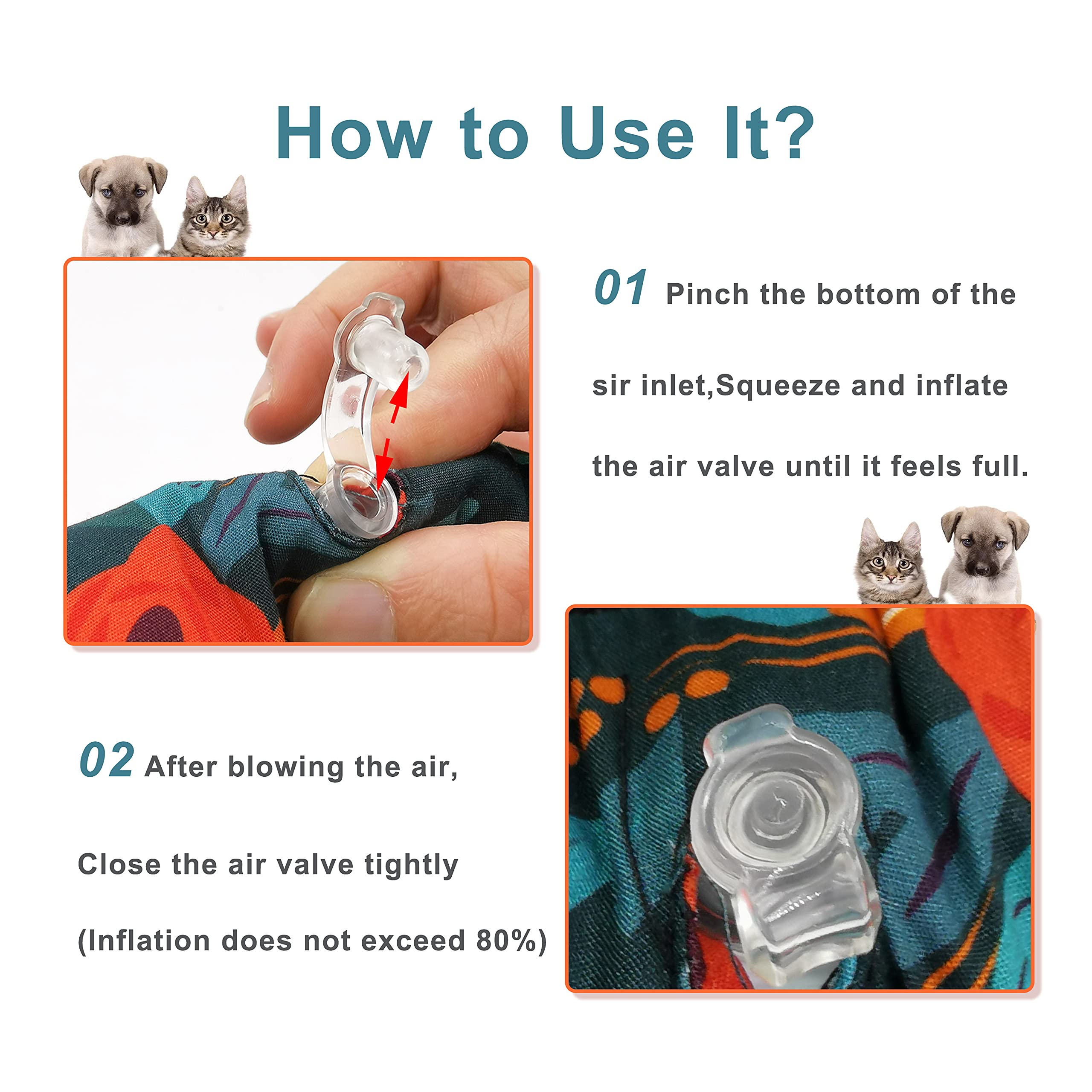 Purrrfect Life Protective Inflatable Collar for Dogs and Cats - Soft Pet Recovery Collar Does Not Block Vision, Prevents Pets from Touching Stitches, Wounds and Rashes (Floral, S)