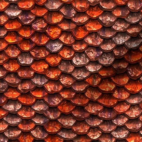 Spoonflower Fabric - Mermaid Scales Orange Fish Scale Skin Tail Printed on Petal Signature Cotton Fabric by The Yard - Sewing Quilting Apparel Crafts Decor
