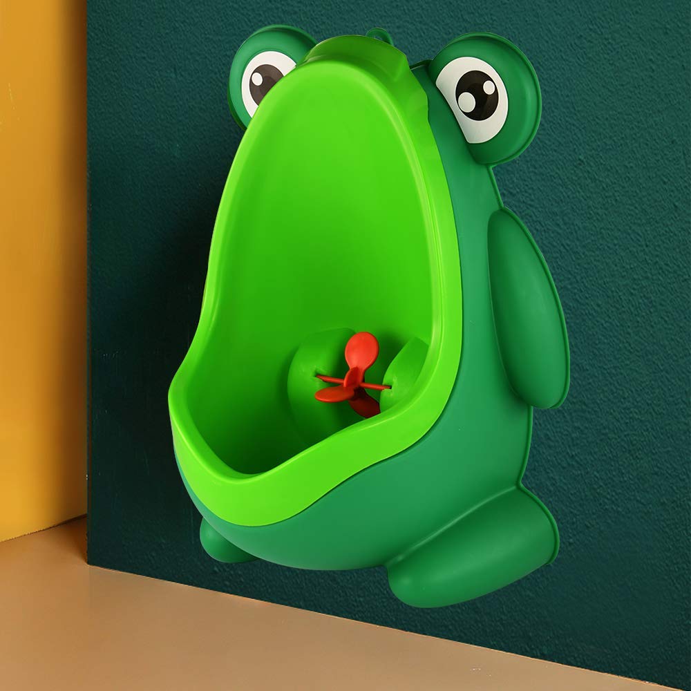 Frog Potty Training Urinal for Toddler Boys Toilet,Removable Toilet Pee Trainer with Funny Aiming Target - Green