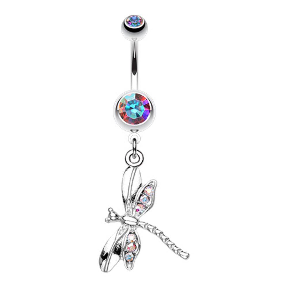 Dragonfly Wing Sparkle WildKlass Belly Button Ring
