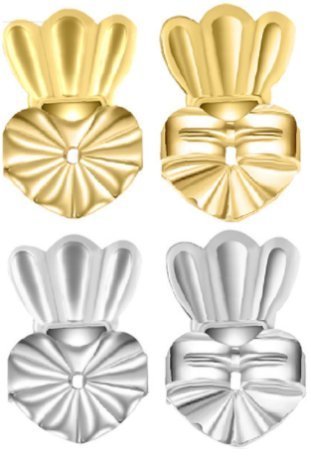 Earring Backs for Droopy Ears - Earring Lifters (2 Earring Lifters + 2 Earring Backs + Jewelry Box) - Earing Backs Secure Rubber - Earring Backs Rubber Earring Backs Clear Earring Backs Replacements