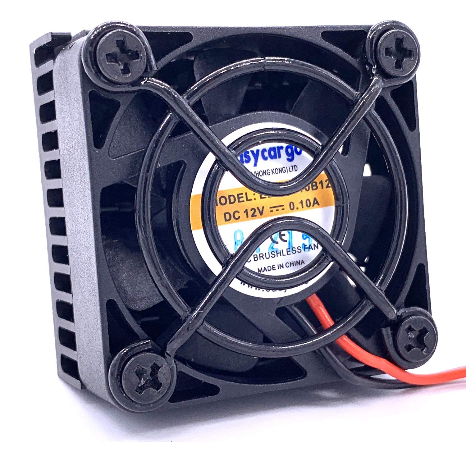 Easycargo 40mm Heatsink Fan 12V Kit, Cooler Heat Sink 40x40mm + 12V Ball Bearing Fan + Thermal Tape + Grill Screw Mounting Kit (1)