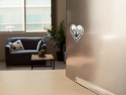 Skull Love Refrigerator Magnet | UV Printed 4-Inch Kitchen Decor Accessory Featuring Stunning Design | CSM258