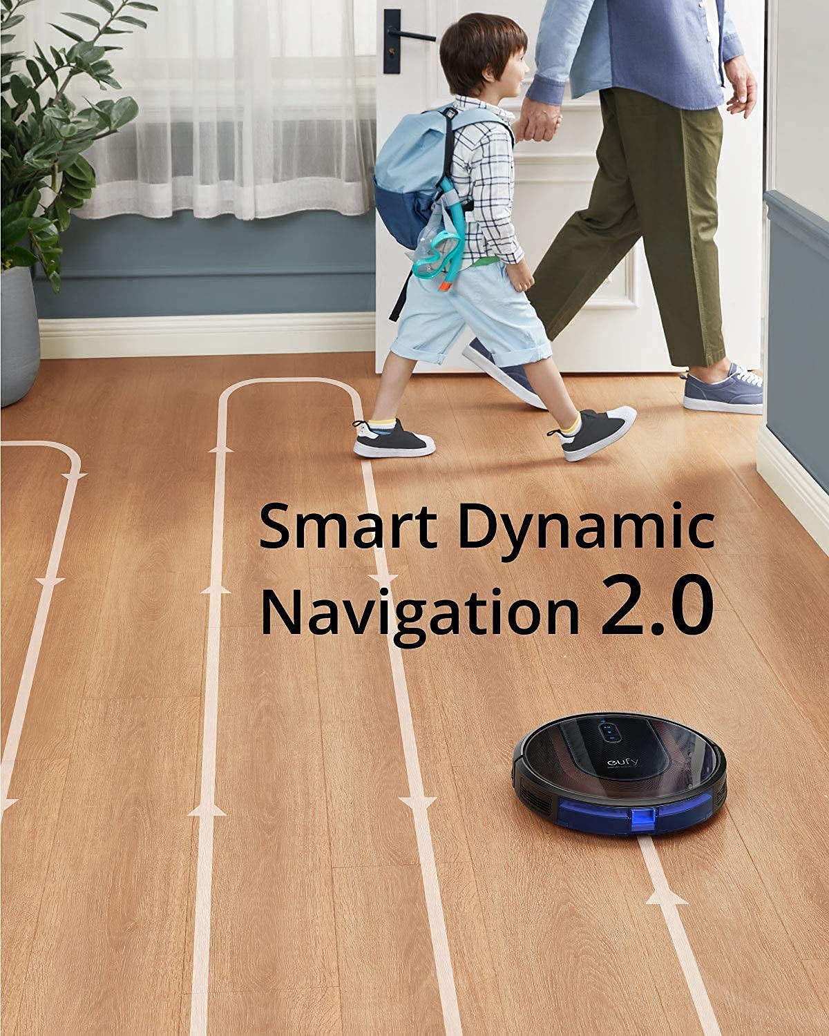 eufy by Anker, by Anker, RoboVac G30 Hybrid, Robot Vacuum with Smart Dynamic Navigation 2.0, 2-in-1 Sweep and mop, 2000Pa Suction, Wi-Fi, Boundary Strips丨 RoboVac Disposable Mopping Cloths